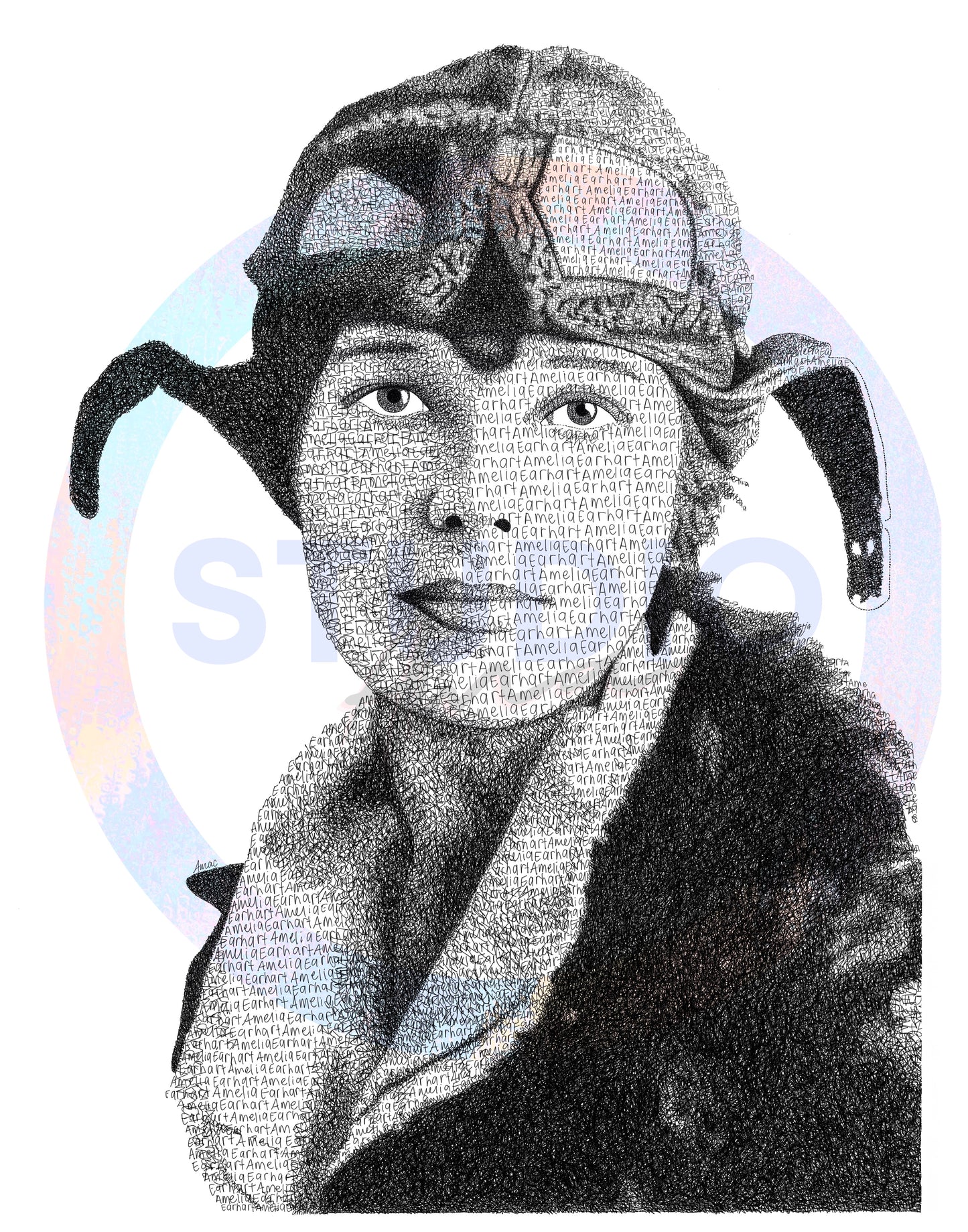 Amelia Earhart Sticker – Studio Amac