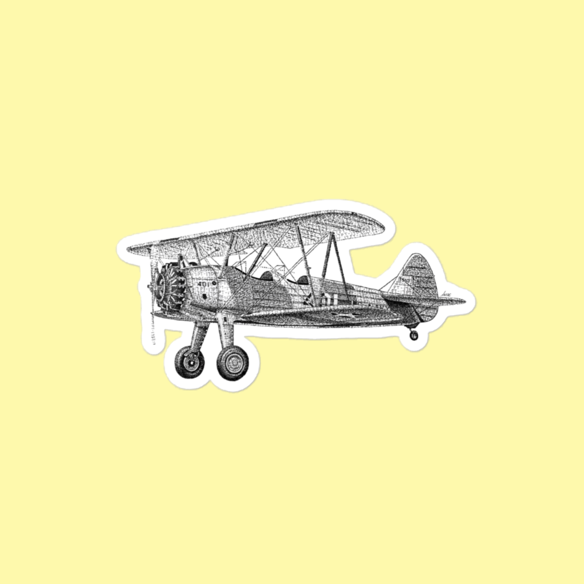 Stearman Sticker – Studio Amac